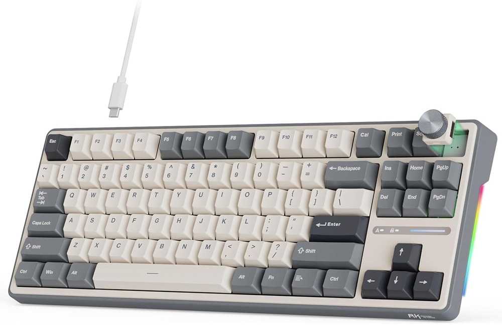 Royal Kludge RK R87 Pro, TKL, Hot-swap, Brown switches, US, hall hind ...