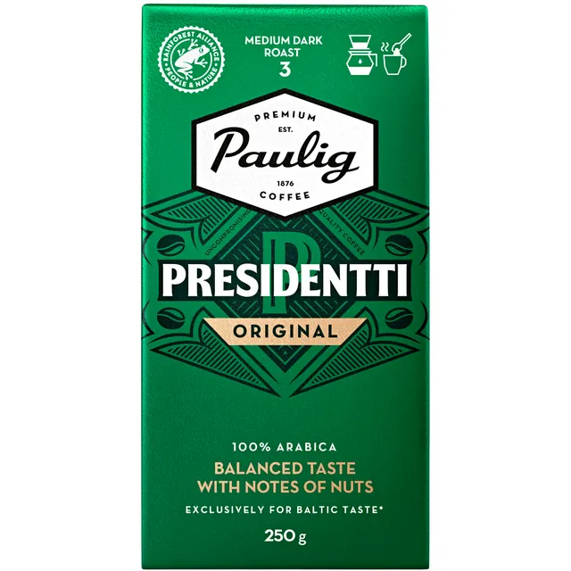 Jahvatatud kohv Paulig President, 250 g hind | Hind.ee