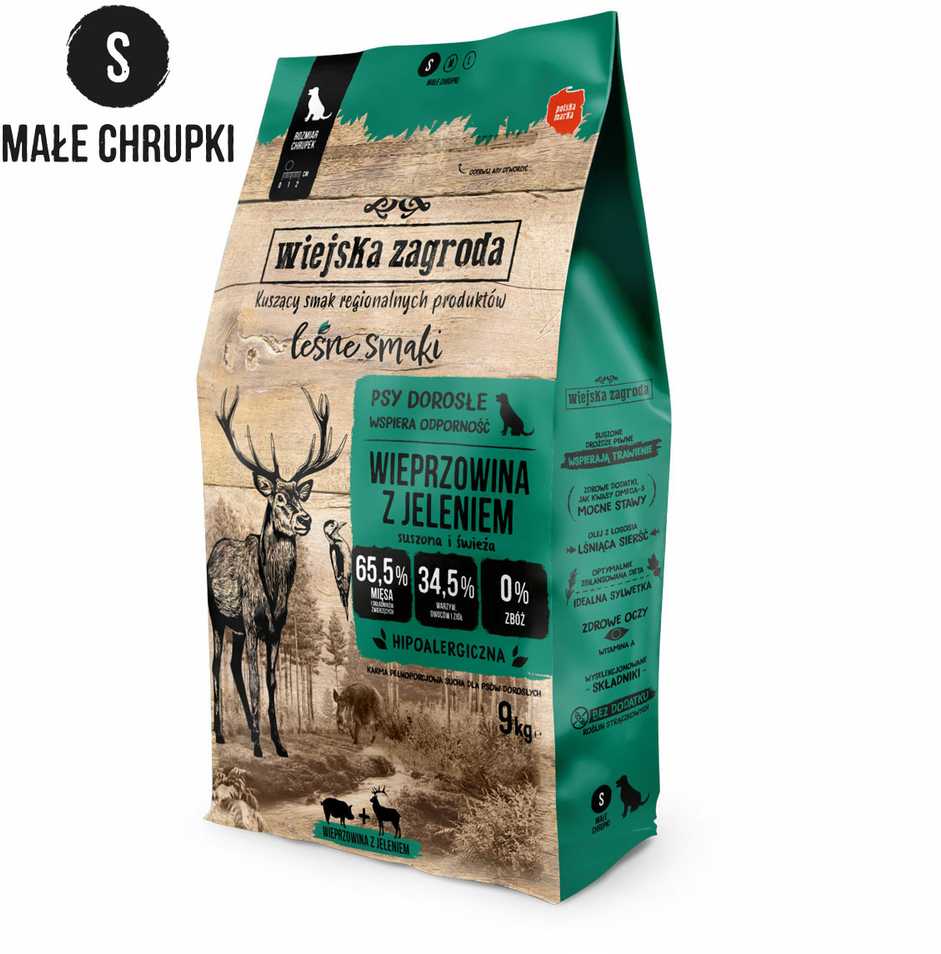 Kuivtoit koertele Wiejska Zagroda Forest Flavors sealiha ja hirveliha ...