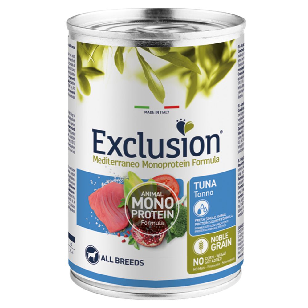 Konserv koertele Exclusion Mono Protein Mediterraneo tuunikalaga, 400 g ...