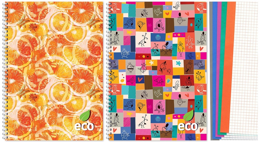Märkmik COLOUR A4, 80 lehte, 70 g/m2, ruuduline, külje pealt spiraaliga ...