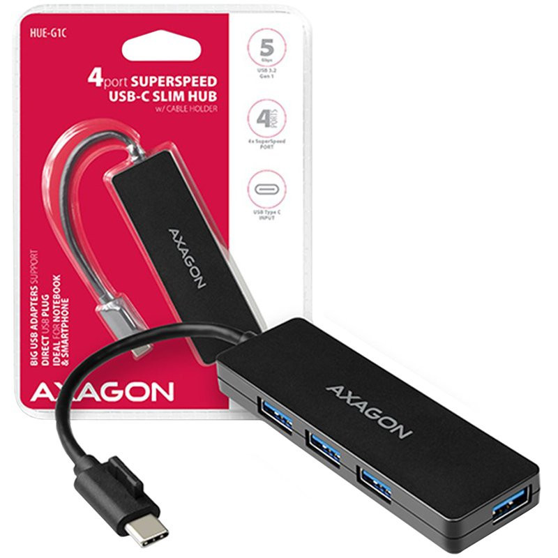 Adapter Axagon HUE-G1C, 4x USB 3.1 Gen 1, must hind Eestis alates 23.99 ...