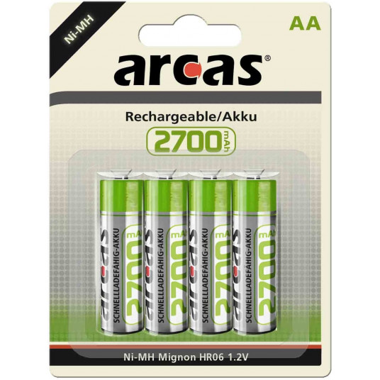 Laetavad patareid Arcas 17727406 AA/HR6, 2700 mAh, 4 tk hind | Hind.ee