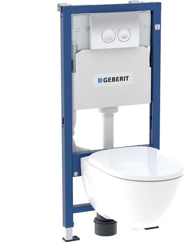 Klozeti seinaraam Geberit Delta 25 Rimfree, 12 x 50 cm hind Eestis ...